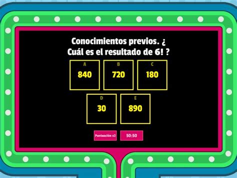 Juego Técnicas De Conteo Permutaciones Variaciones Combinación