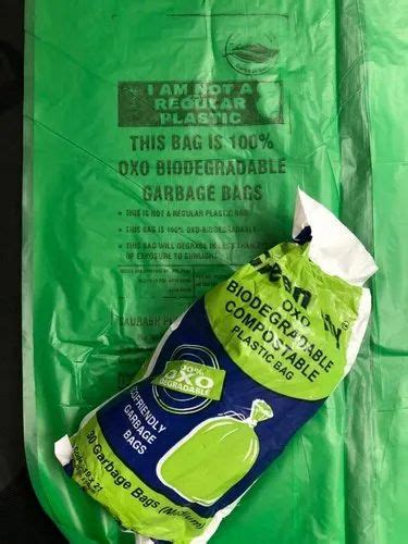 Green And Black Plastic Oxo Biodegradable Garbage Bag 19 X 21 1921