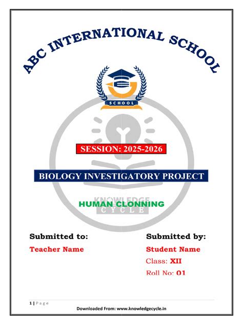 Human Cloning Project P Pdf