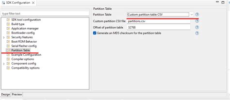 Partition Table Editor Ui For Esp Idf — Espressif Ide Latest Documentation