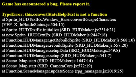 RMMV Bug Using SRD HudMaker And YEP InBattleStatus RPG Maker Forums