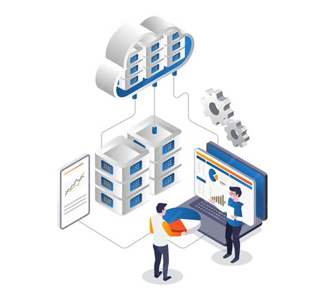 Premium Vector The Team Is Discussing About Cloud Server Data Analysis