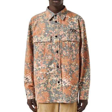 【楽天市場】 Diesel ディーゼル メンズ オーバルdロゴ刺繍 ヴィンテージウォッシュ加工 カモフラージュ柄 迷彩柄 長袖コットンシャツ【s Roow Big Pat】【サイズl】【1