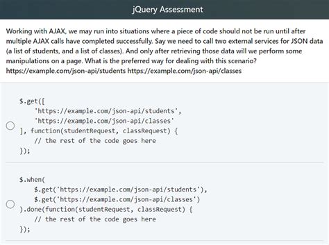 Solved Jquery Assessment Working With Ajax We May Run Into