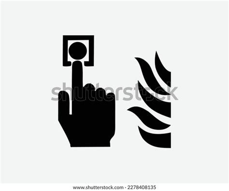 Fire Alarm Button Press Emergency Rescue Stock Vector Royalty Free Shutterstock