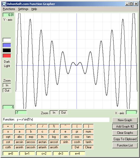 Oshonsoft Function Grapher
