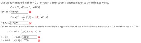 Solved Use The RK4 Method With H 0 1 To Obtain A Chegg Com
