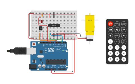 Circuit Design Testing Motor Range Tinkercad