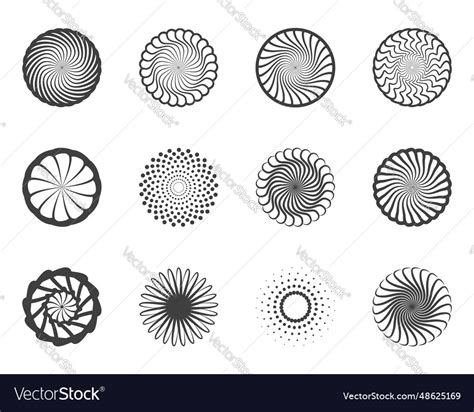 Spiral And Swirl Motion Twisting Circles Design Vector Image