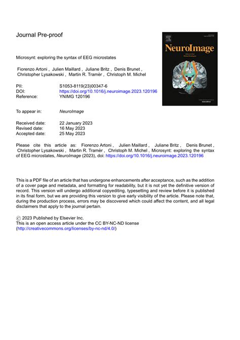 Pdf Microsynt Exploring The Syntax Of Eeg Microstates