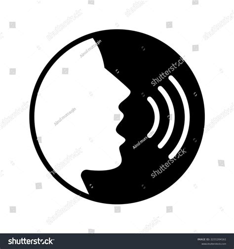 Speaking Icon Talk Person Sign Symbol Stock Vector Royalty Free