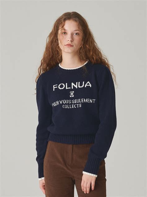 폴뉴아 Classic Puff Knit Navy클래식 퍼프 니트 위시버킷