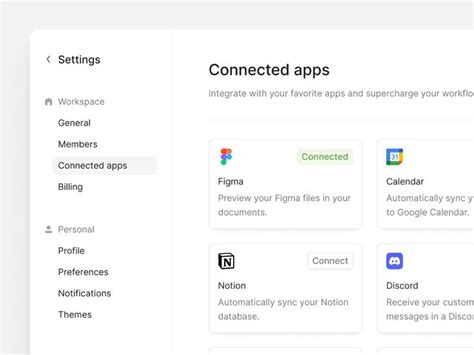 Integrations For Your Settings