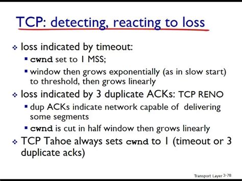 Transport Layer Congestion Control