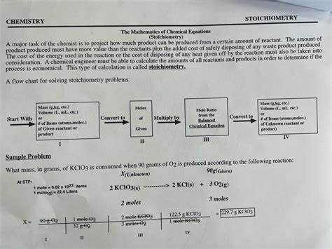 [solved] Chemistry Stoichiometry The Mathematics Of Chemical Equations Course Hero