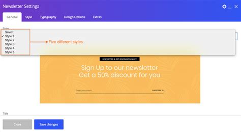 add latest news with newsletter element hongo documentation