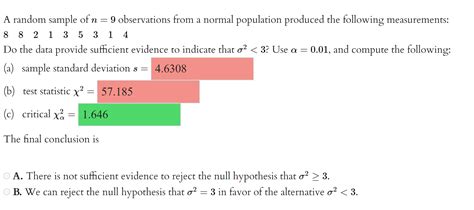 Solved A Random Sample Of N Observations From A Normal Chegg
