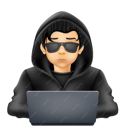 Premium Vector Young Hacker Programmer It Specialist Coder Sitting At