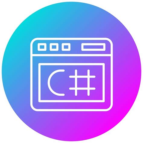 Premium Vector C Sharp Vector Illustration Style