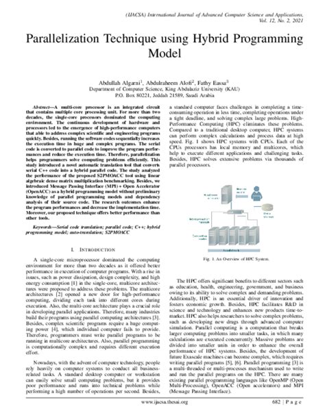 pdf parallelization technique using hybrid programming model