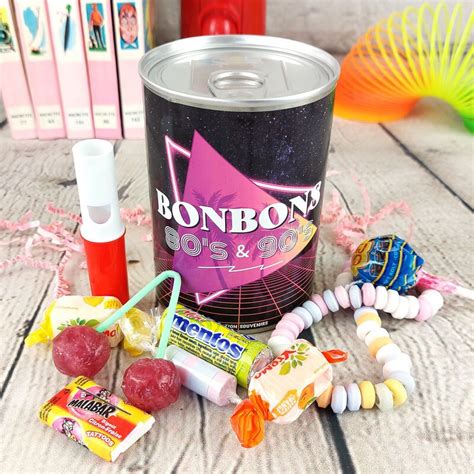 Boîte De Conserve Remplie De Bonbons Rétro Années 80 Et 90