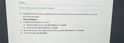Solved Complete The How Many Vowels Function According Chegg