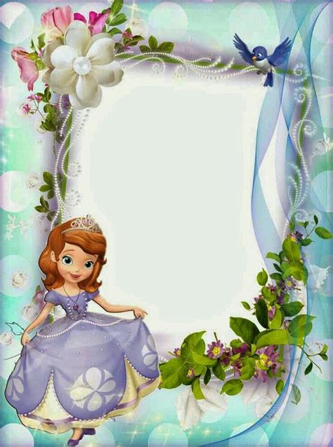 إطار للأطفال إطار أميرة صوفيا Diy Princess Birthday Invitations