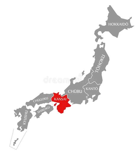日本地图突出关西红 库存例证 插画 包括有 等高 查出 区域 状态 概览 地区 设计 剪影 166287564