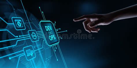 Devops Dev Ops Software Development Business Technology Automation Process Concept Stock