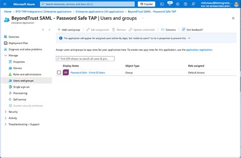 Beyondtrust Password Safe Provisioning With Sailpoint Sso With Entra