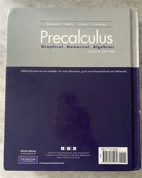 Precalculus Graphical Numerical Algebraic 8th Edition Pearson