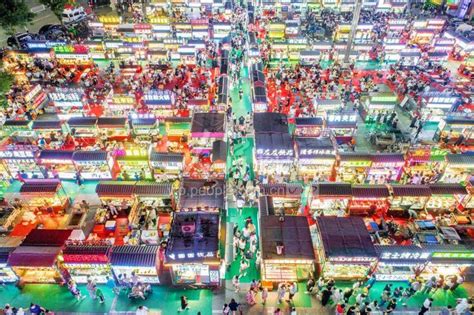 河北正定繁荣小夜市 服务大民生 人民图片网