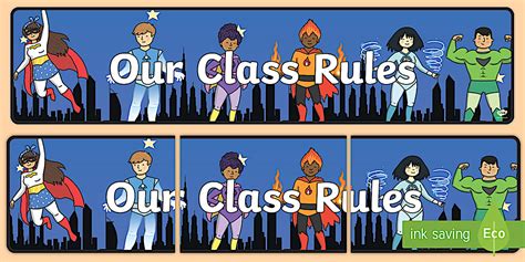 Our Class Rules Display Banner