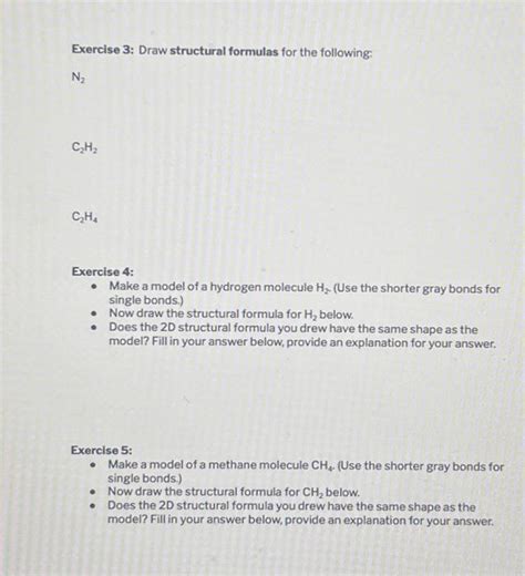 Exercise 3 Draw Structural Formulas For The