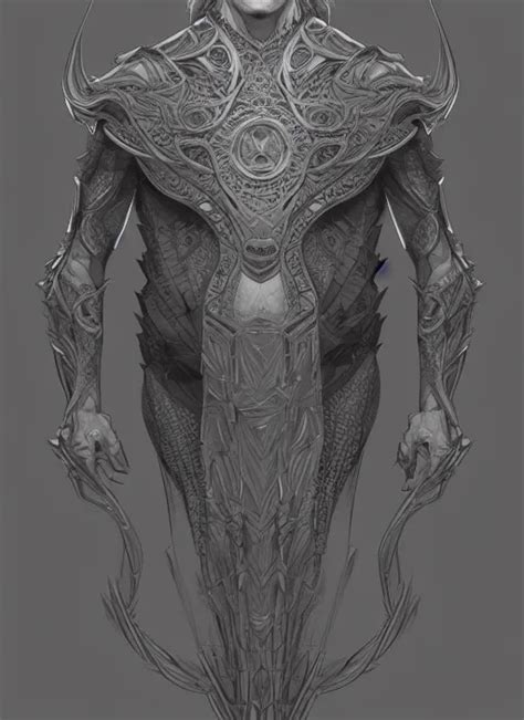 Symmetry Full Shot Sketch Of A Male Character Stable Diffusion
