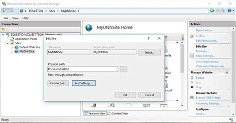 Iis Manager Settings For Installing Dnn