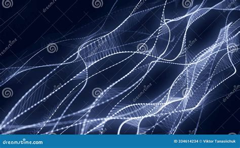 Futuristic Particle Wave Abstract Technology Background Big Data