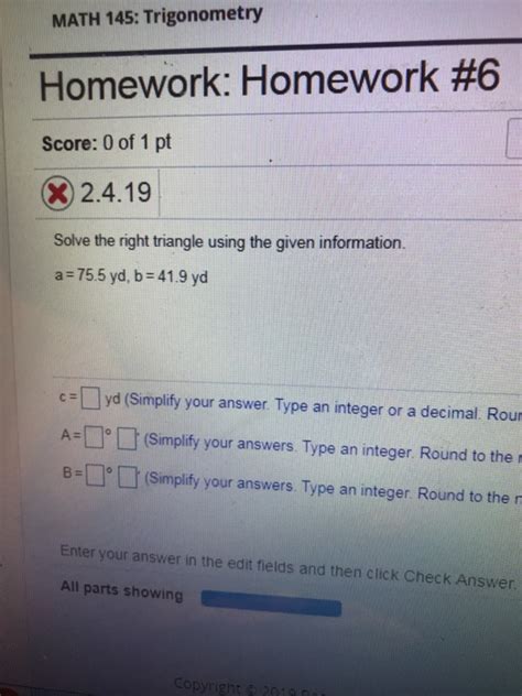 Solved Math 145 Trigonometry Homework Homework 6 Score 0