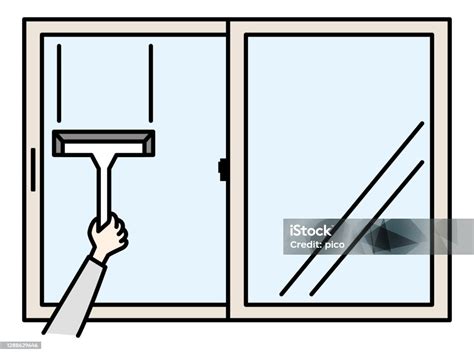 와이퍼 또는 스퀴시로 응축으로 젖은 창문을 청소하는 그림 0명에 대한 스톡 벡터 아트 및 기타 이미지 0명 가사 집안일 가정용 장비 Istock