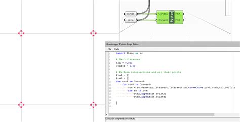 Gh Python Intersect List Of Curves And Get A List Of Point3d