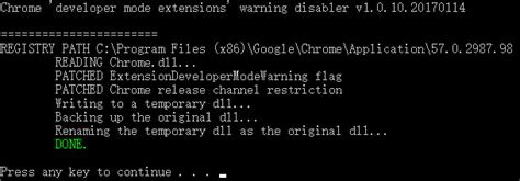 Disable “disable Chrome Developer Mode Extensions” Pop Uprepost Adobe