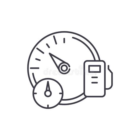 Dashboard Line Icon Concept Dashboard Vector Linear Illustration Symbol Sign Stock Vector