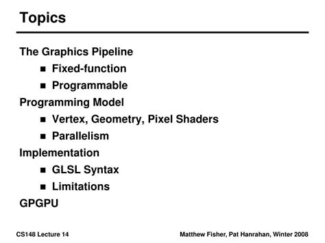 Ppt Cs148 Introduction To Computer Graphics And Imaging Programmable