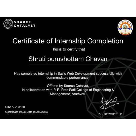 Shruti Chavan On Linkedin Webdevelopment Intership