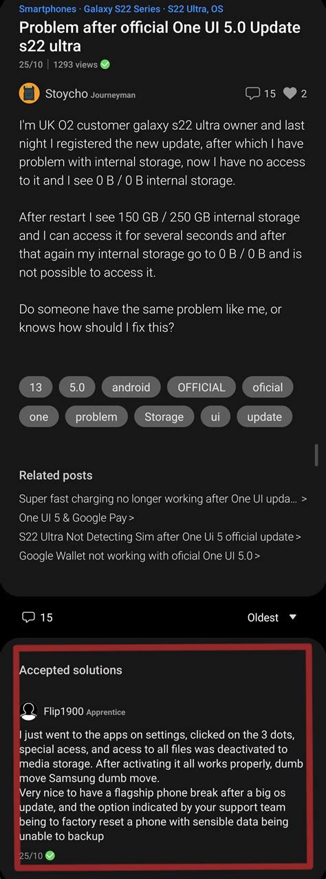 Solved Problem After Official One Ui 50 Update S22 Ultra Page 4 Samsung Community