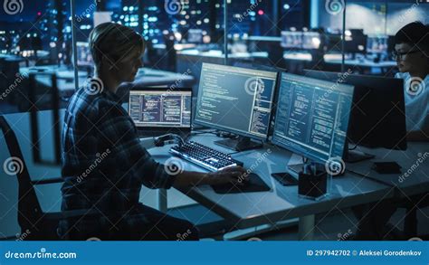 Night Office Programmer With Disability Using Prosthetic Arm To Work On Computer Keyboard