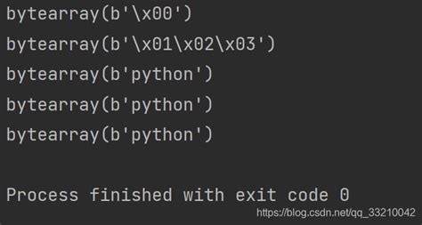 Python Bytearray 的使用 Csdn博客