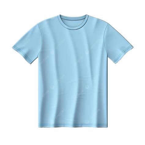 앞면과 뒷면이 분리된 생성 Ai가 보이는 일반 연한 파란색 티셔츠 모형 템플릿 셔츠 파란색 모형 Png 일러스트 및 이미지 에 대한 무료 다운로드 Pngtree