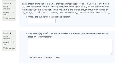 Solved Question 5 Not Yet Answered Recall That An Affine