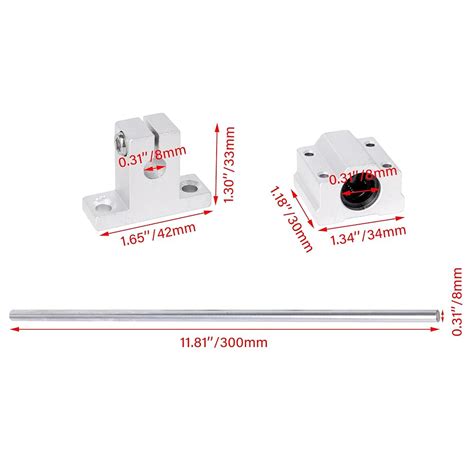 CNBTR 4 Pcs Horizontal Linear Light Shaft Slider Nepal Ubuy